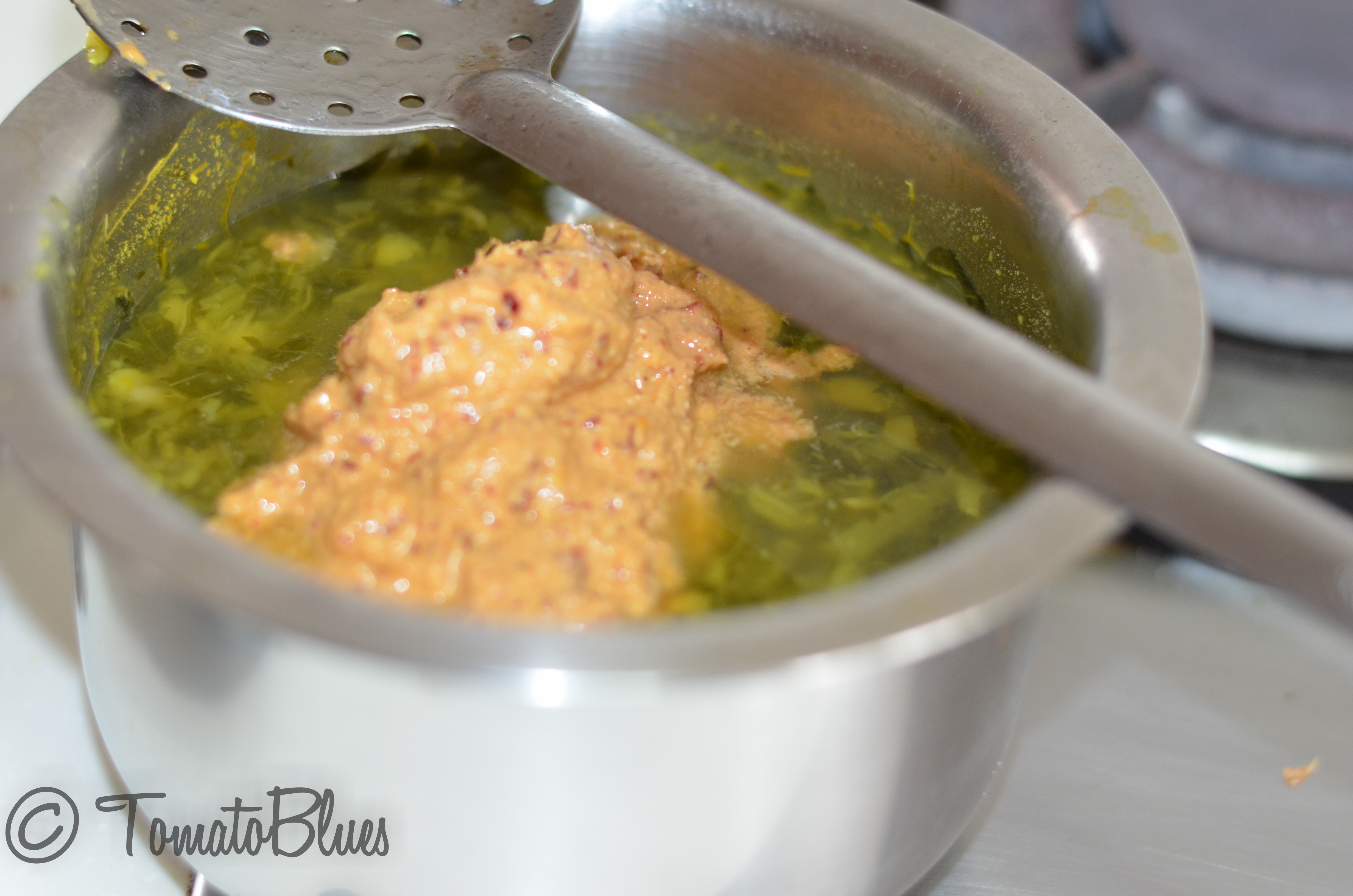 Spinach Ambat Recipe - Tomato Blues