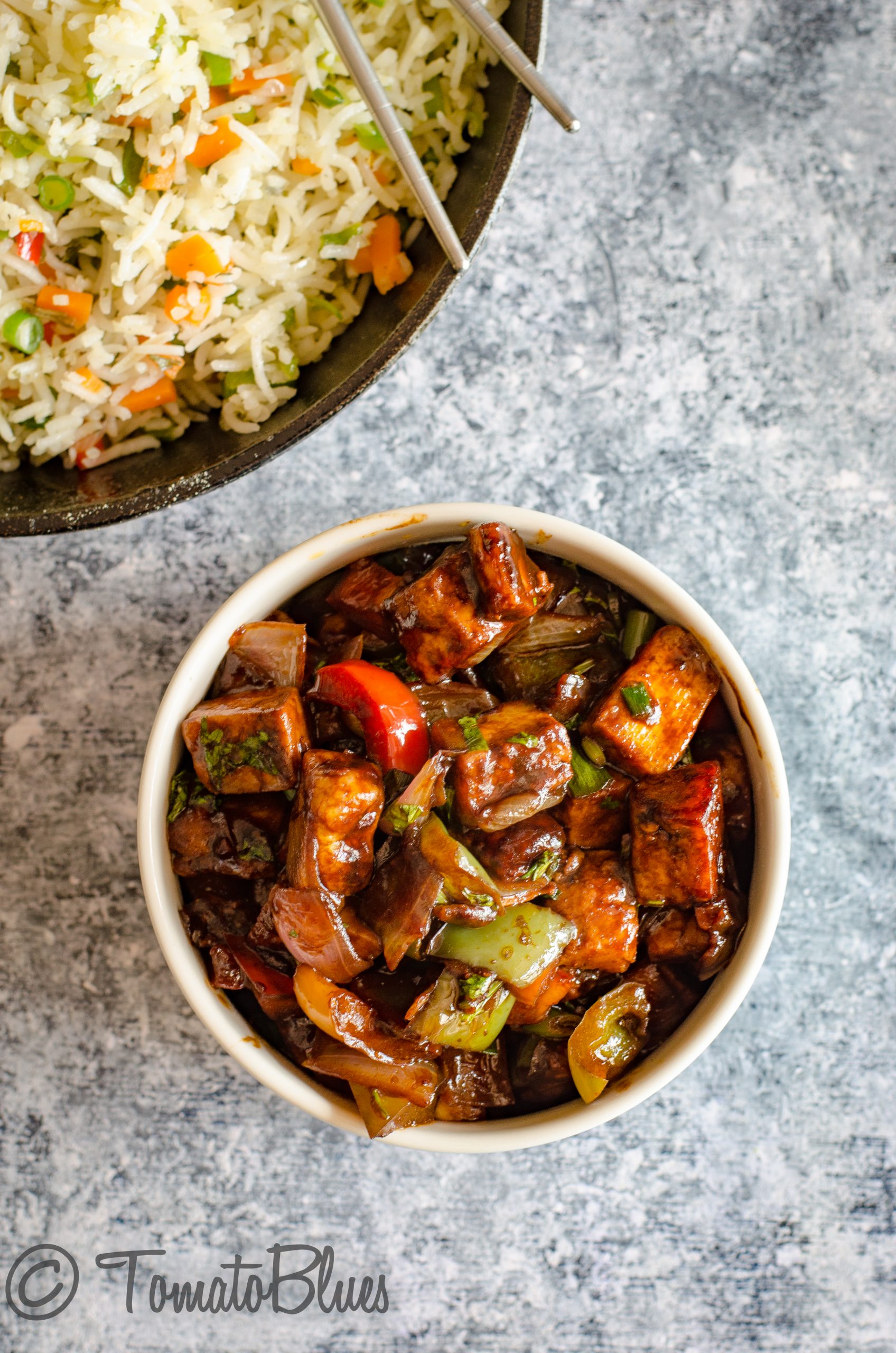 Indo Chinese Style Paneer Bell Pepper Stir Fry Recipe - Tomato Blues